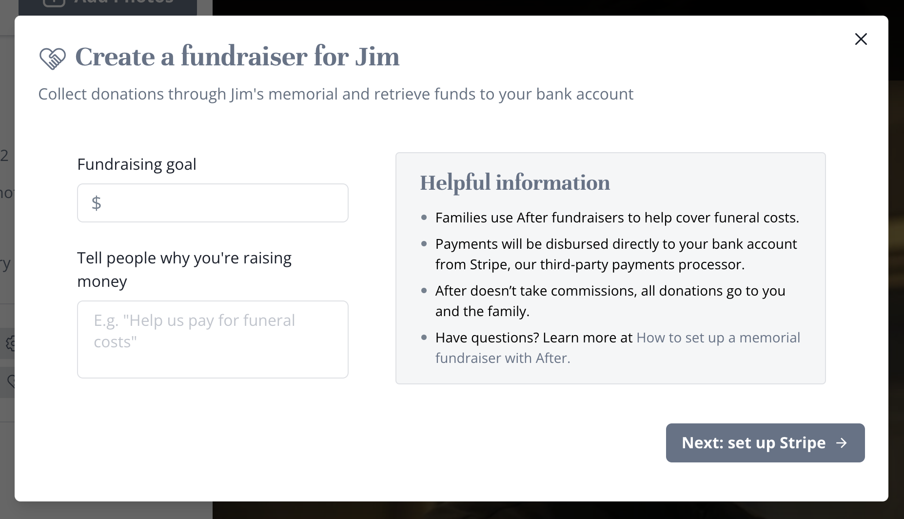 How to set up a memorial fundraiser with After? - After Memorials Blog
